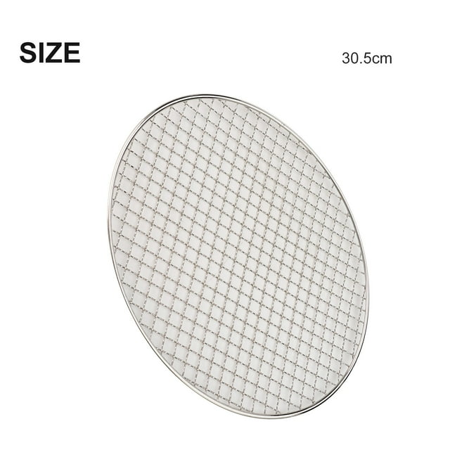 BCLONG Stainless Steel Round Grid Net Barbecue Net Baking Tray BBQ Grid ...