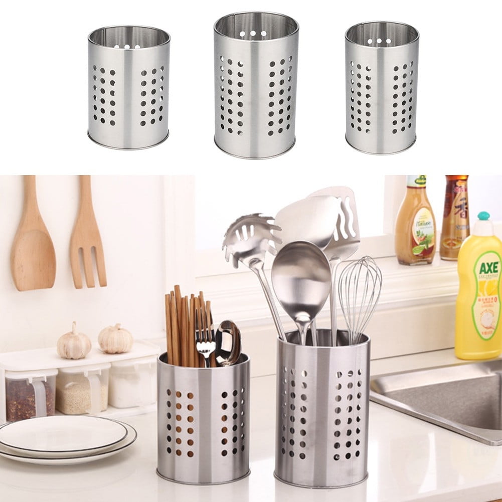 BCLONG Stainless Steel Utensil Holder Kitchen Utensil Cutlery Stand ...