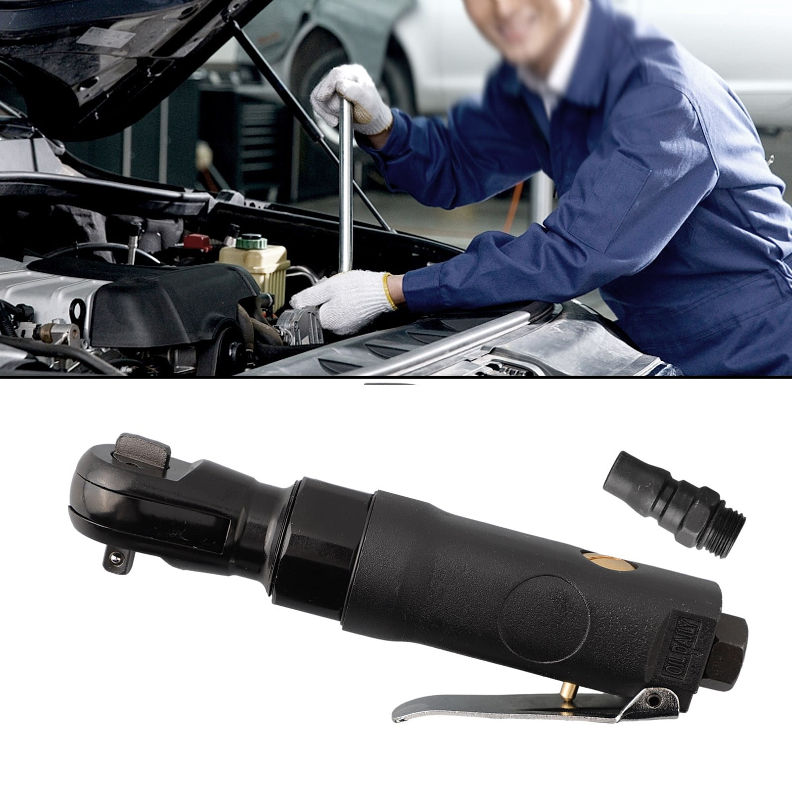 BCLONG Straight Shank Pneumatic Air Ratchet Wrench Professional High ...