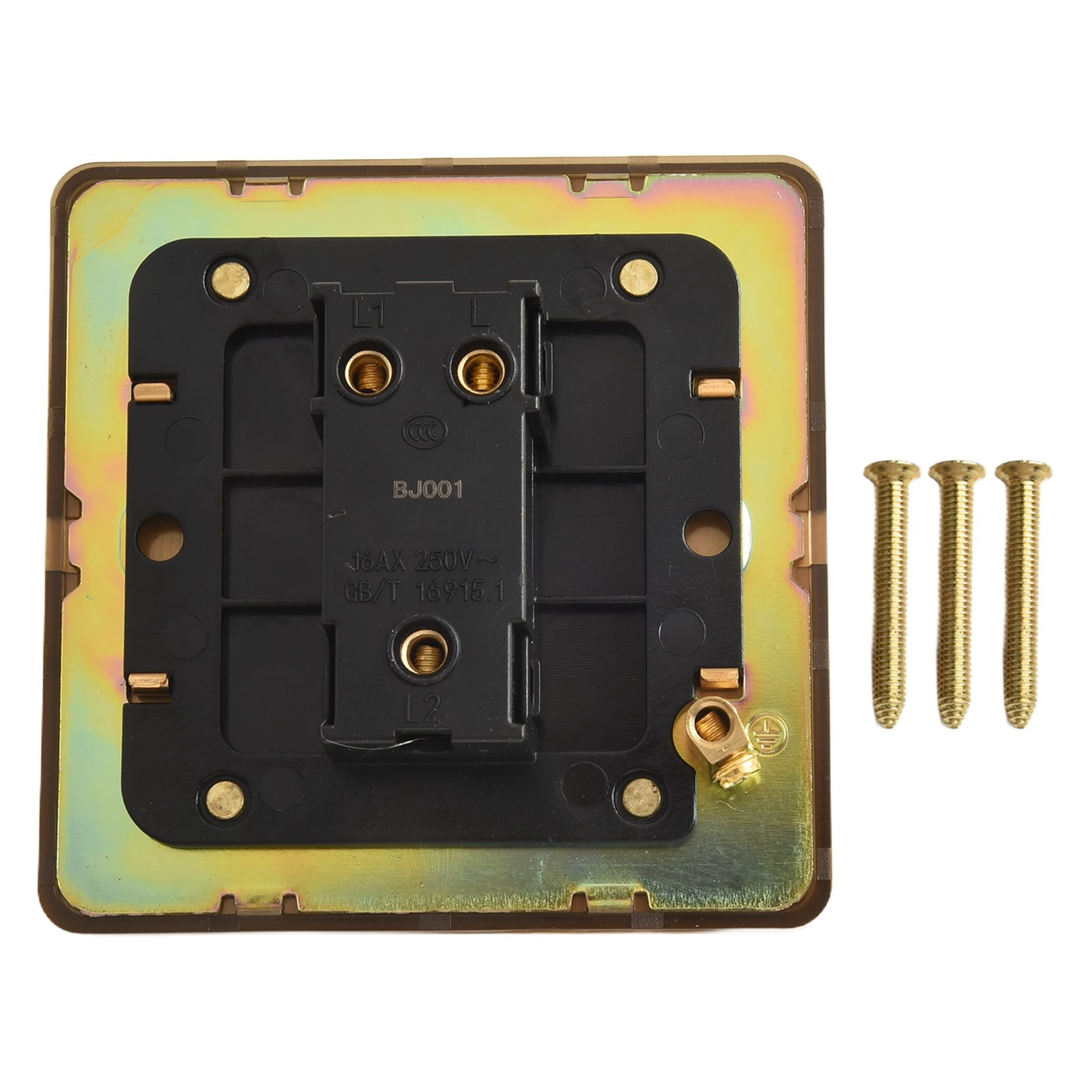 BCLONG Toggle Light Rocker Switch 1/2 Way Retro brass Plate Lever 86 ...