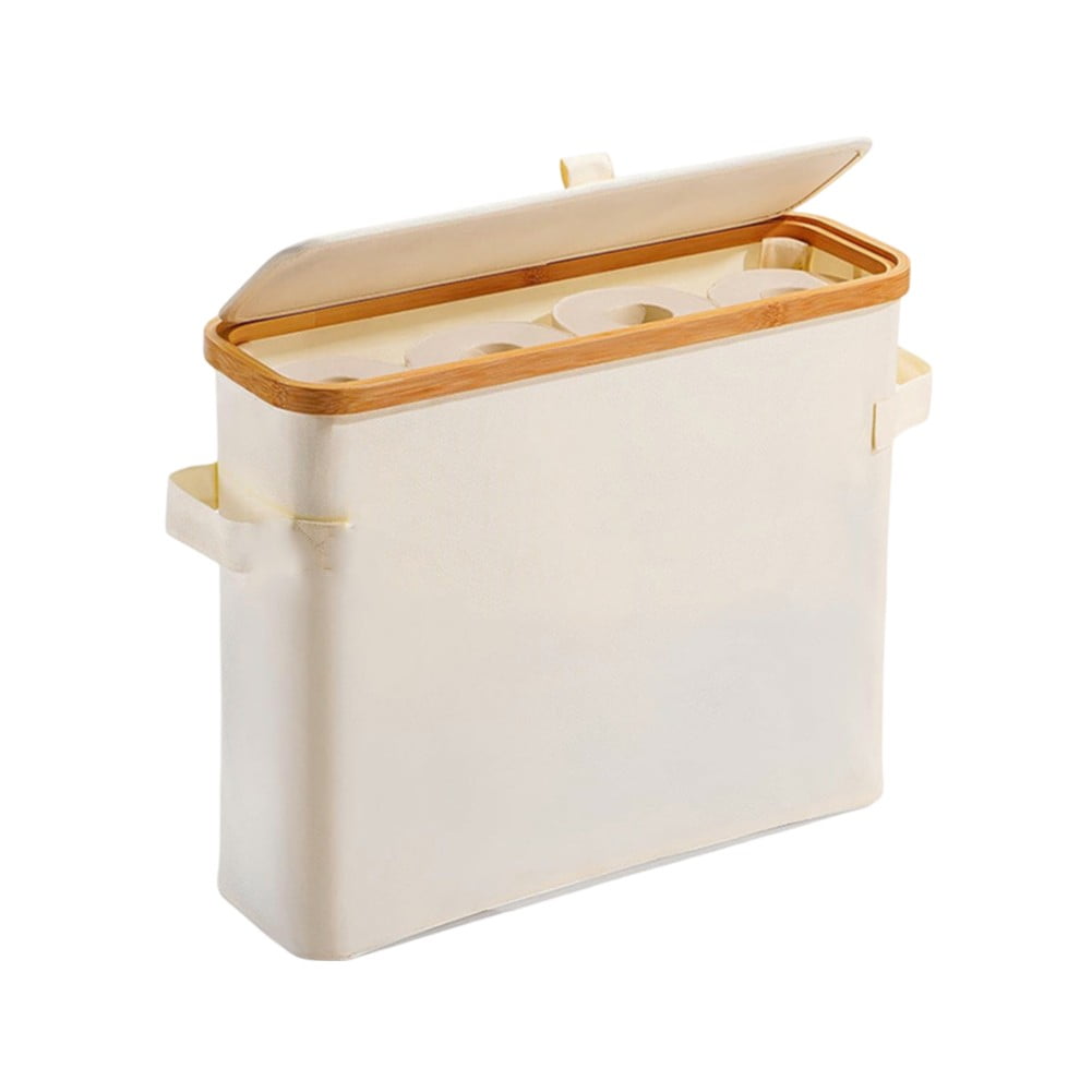 BCLONG Toilet Paper Basket Storage with Lid and Handle Toilet Storage ...
