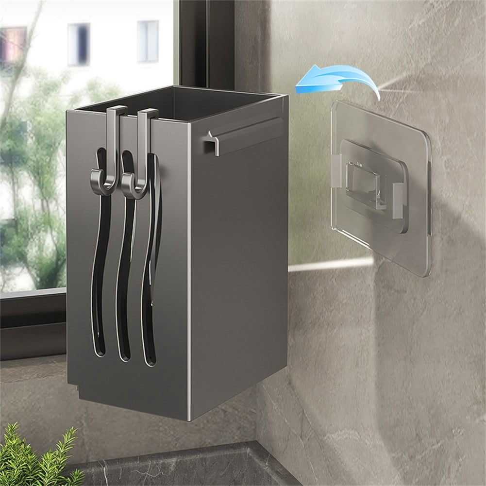 BCLONG Wall Mounted Kitchen Drying Rack Cutlery Holder Storage Box with ...