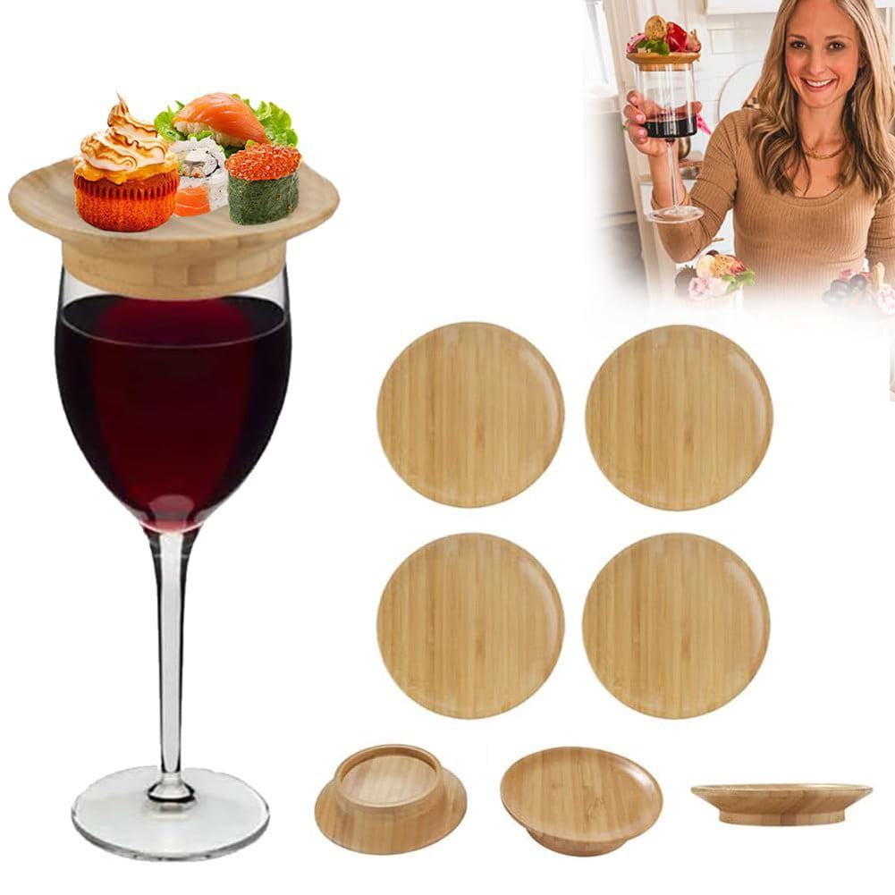 BCLONG Wine Glass Charcuterie Board Decoration Red Wine Wooden ...