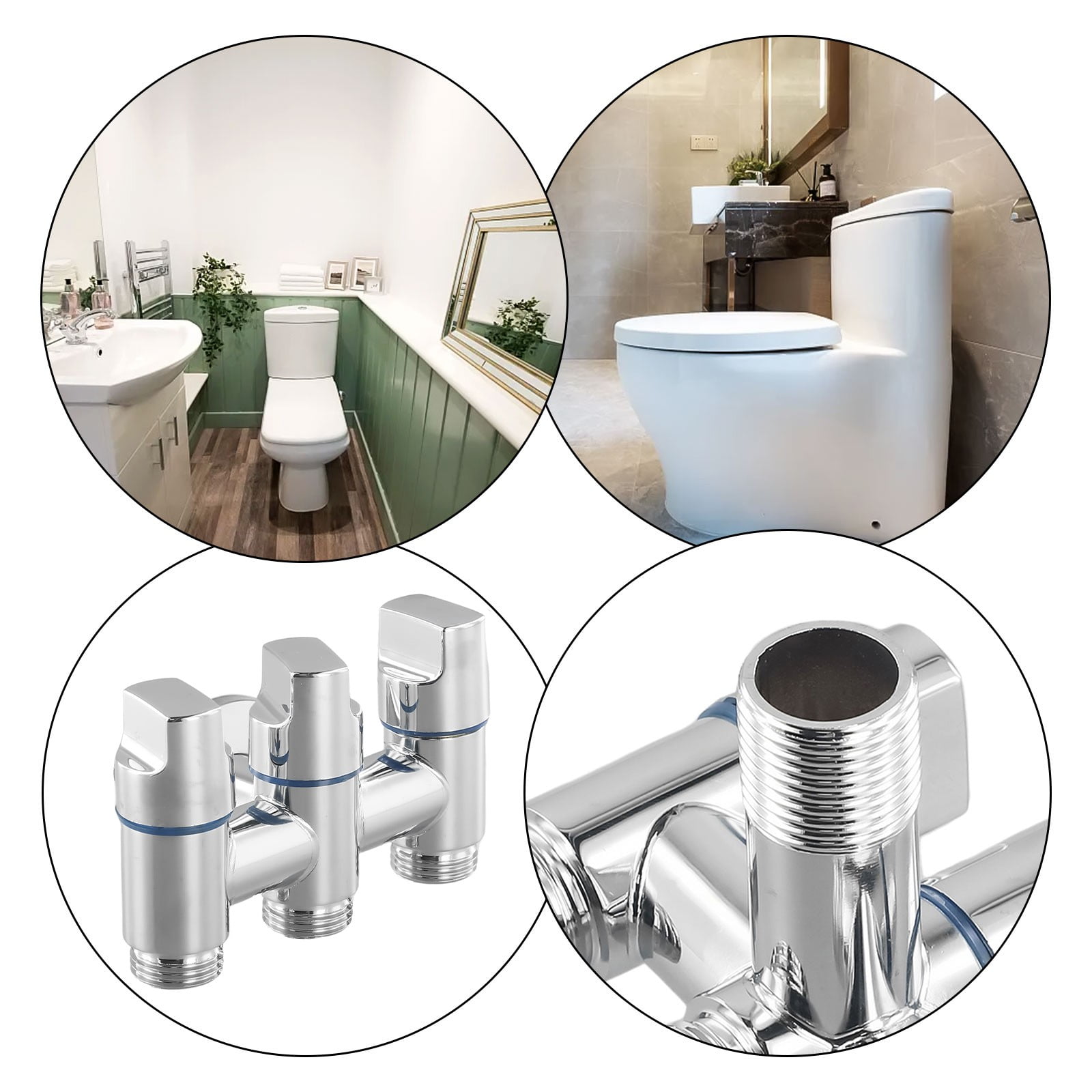 BCLONG -inlet and three-outlet angle valve three-way multi-function ...