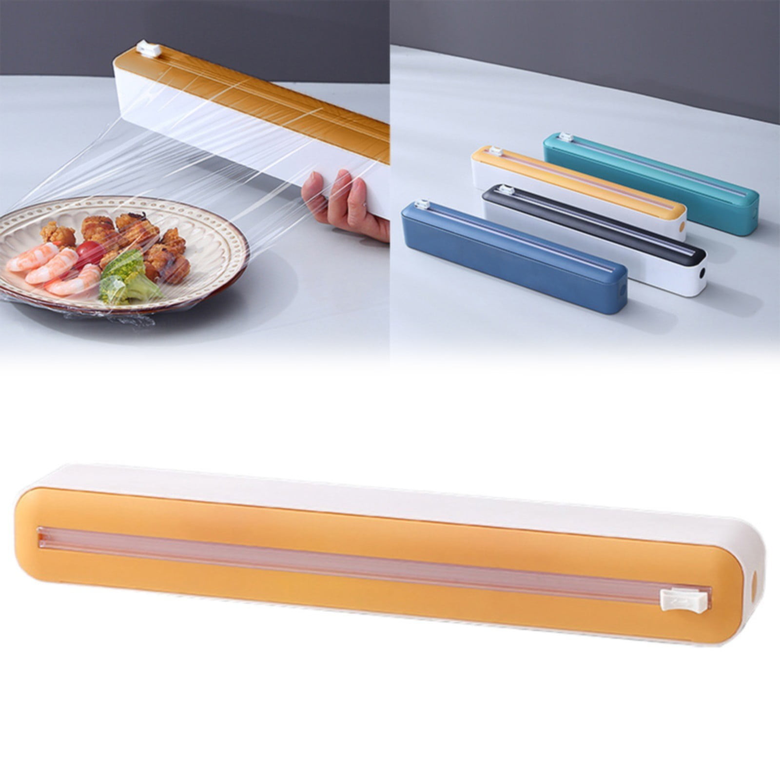 BCMMKLPP 2 In 1 Magnetic Refillable Plastic Wrap Dispenser With Cutter ...