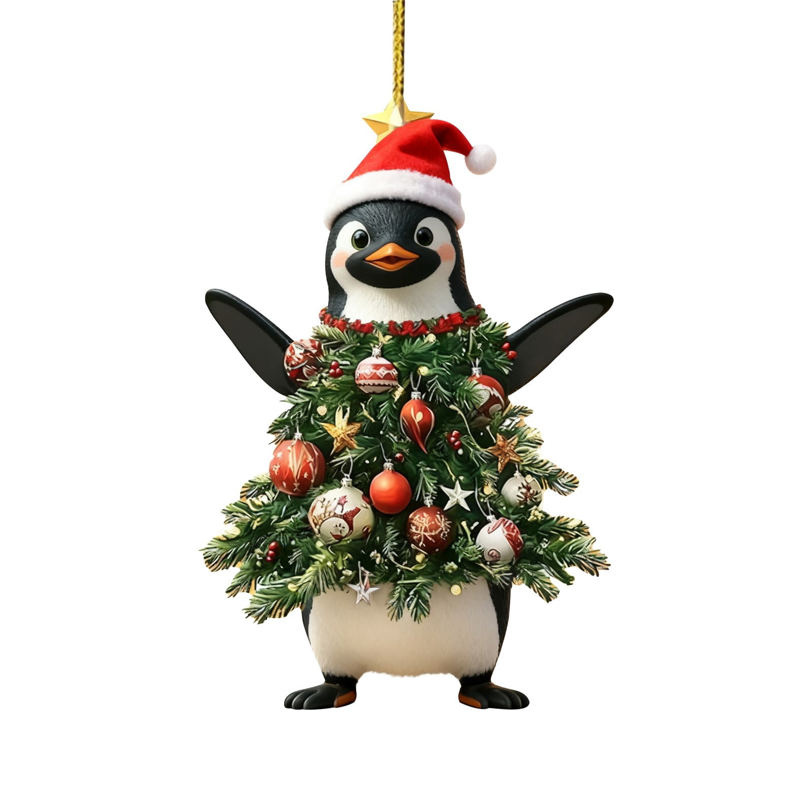 BCMMKLPP 2025 Penguin Christmas Tree Acrylic Ornament - Cute and ...