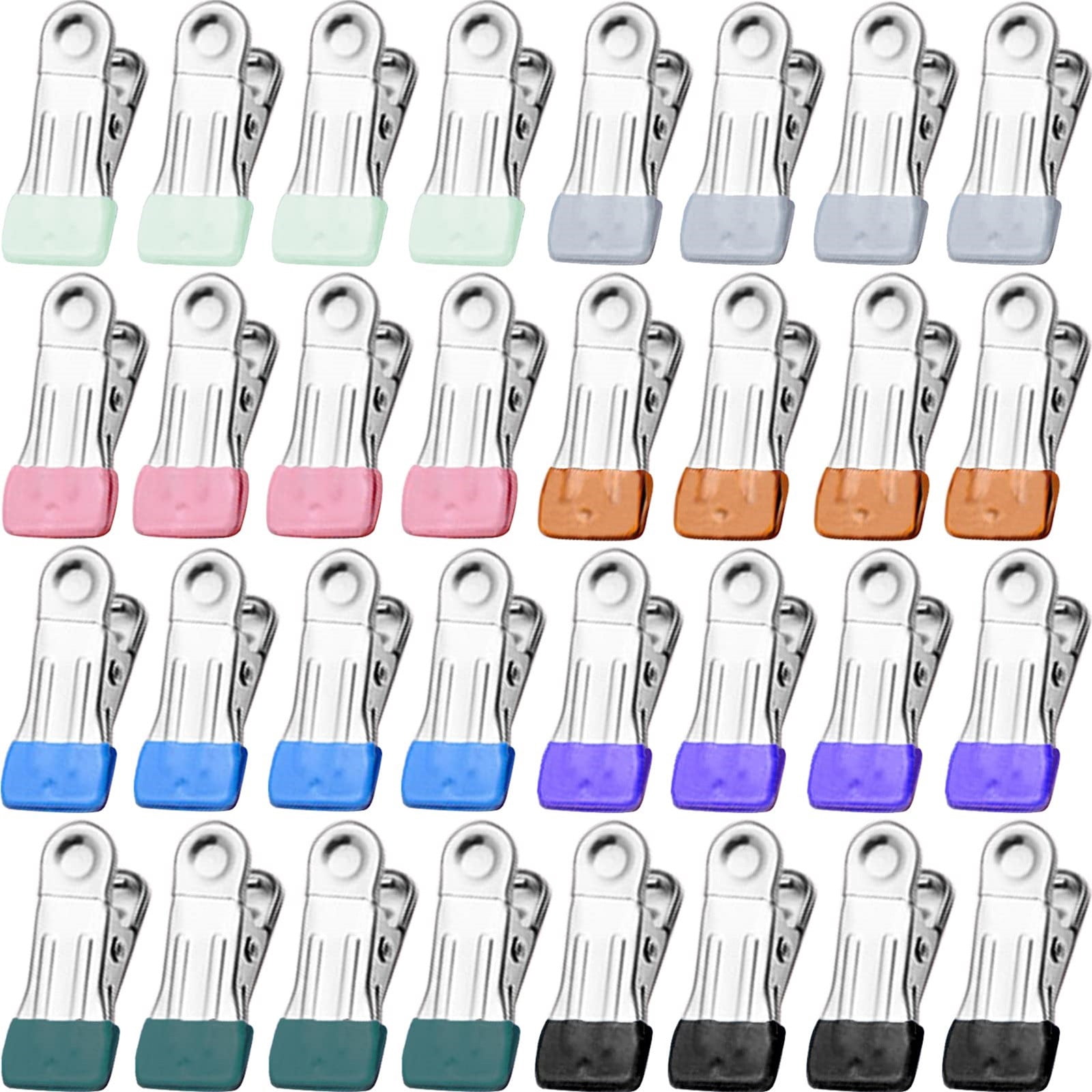 BCMMKLPP Clothes Pins for Hanging Clothes, 24 Pack Stainless Steel ...