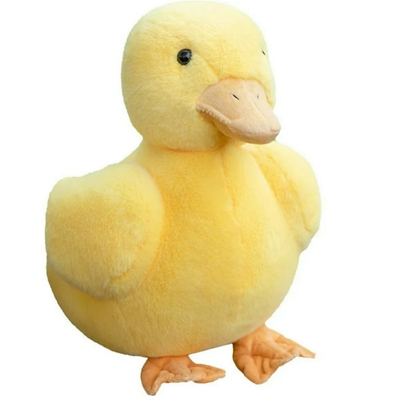 BCMMKLPP Duck Plush Stuffed Animal, Cute Furry Yellow Duck Toy, Soft ...