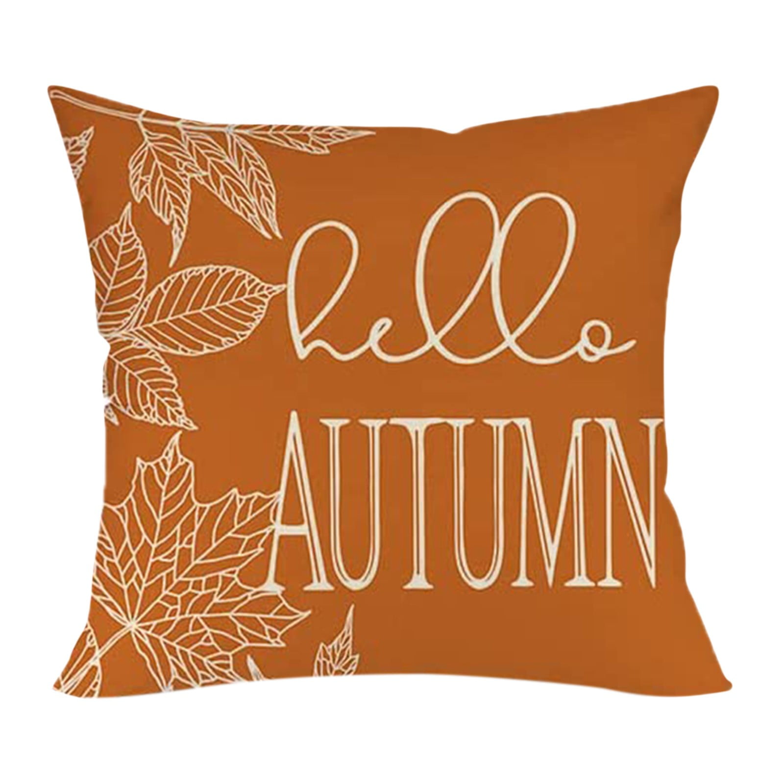 BCMMKLPP Fall Pillow Covers 18 x 18 Inch Autumn Pumpkin Maple Leaves ...