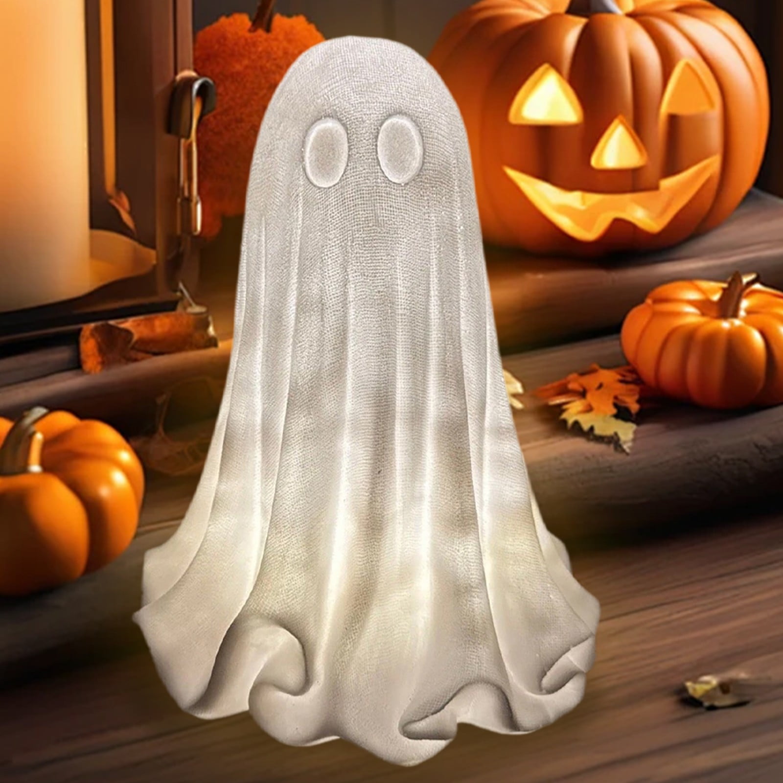 BCMMKLPP Halloween Ghost Figurines - 10" Cute Resin Ghost Statue Decor ...