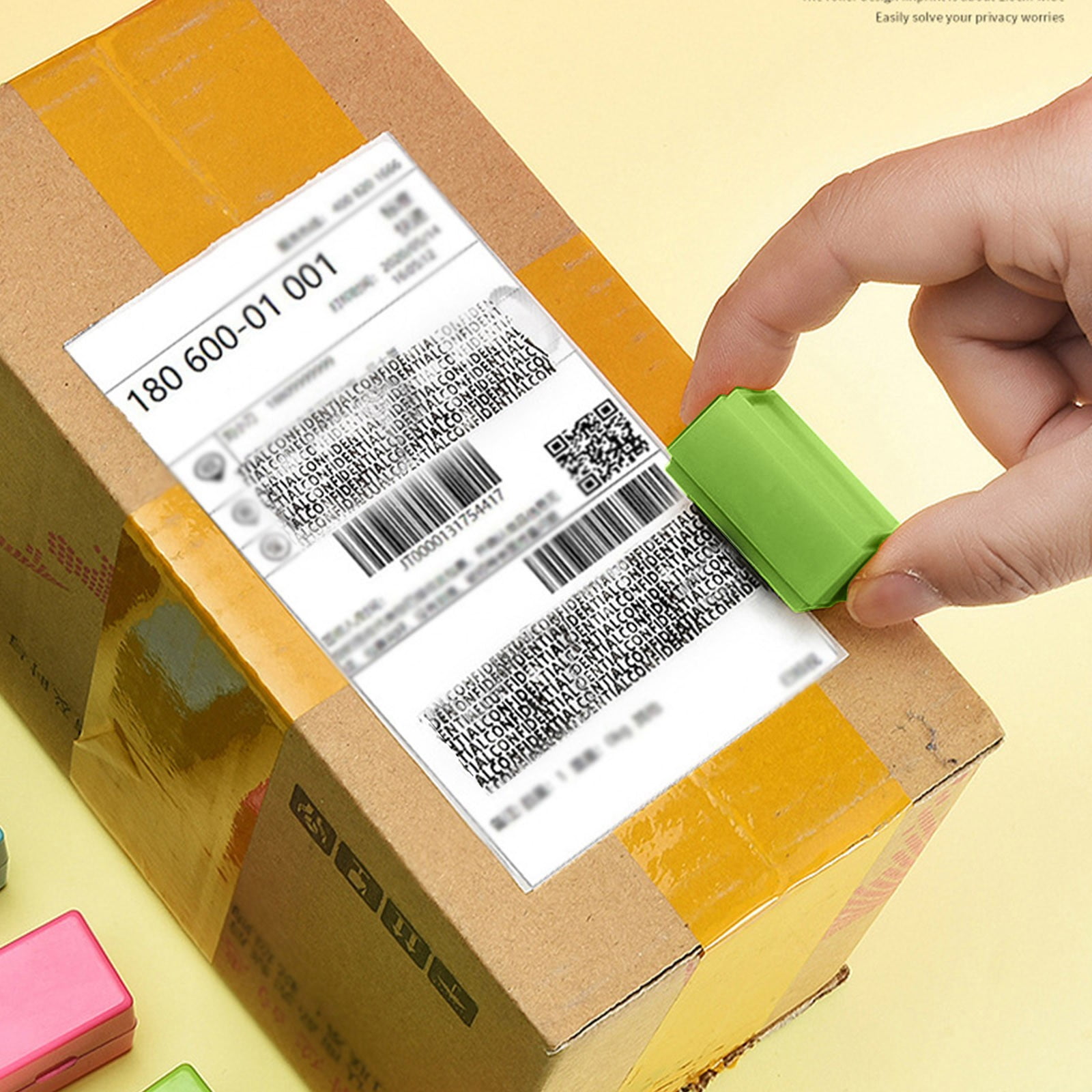 BCMMKLPP Identity Theft Protection Roller Stamps for Data Barcode ID ...