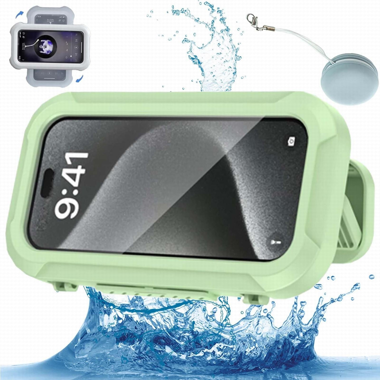 BCMMKLPP Shower Phone Holder Waterproof - 360° Rotatable Retractable ...