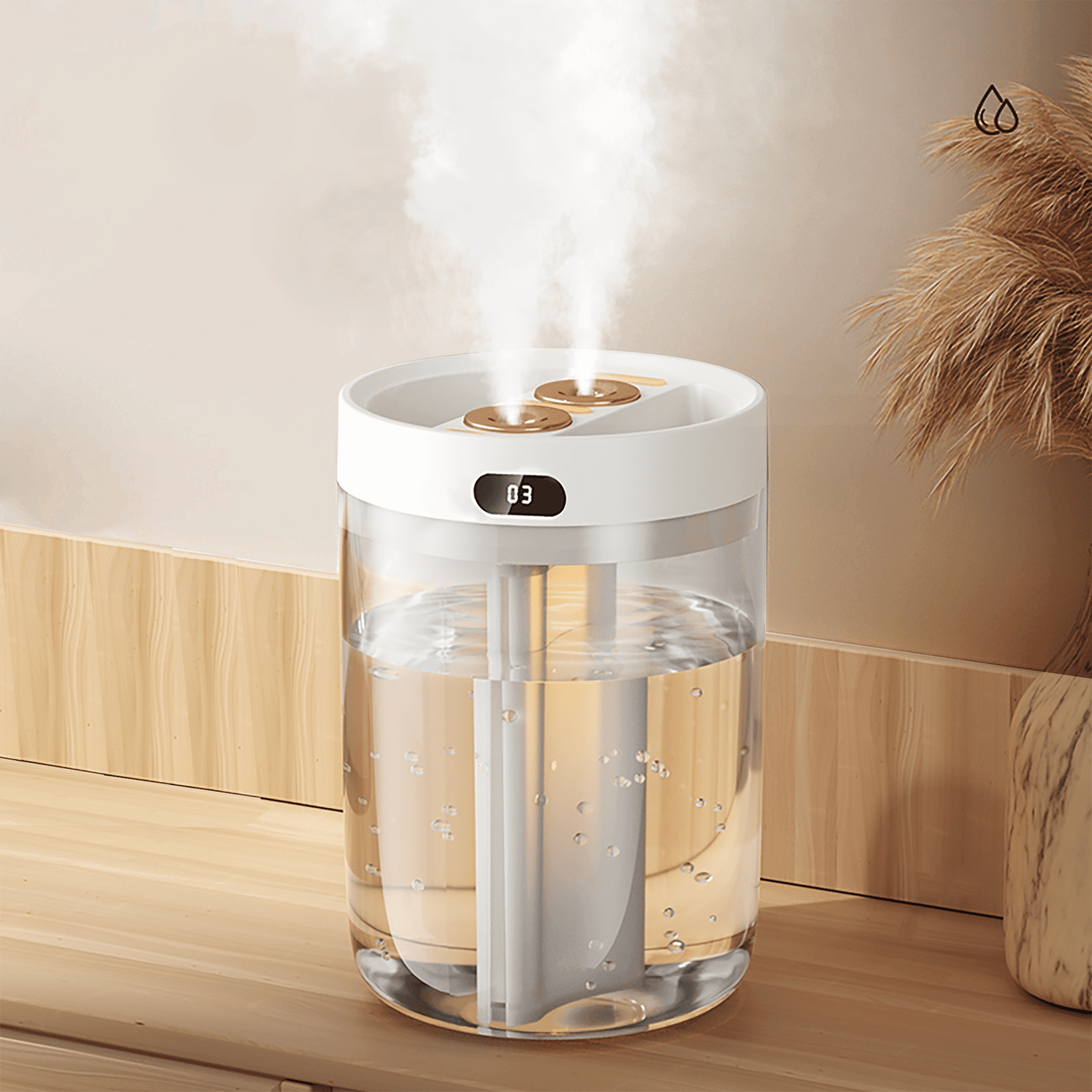 BCOOSS Humidifier for Room Small Cool Mist Top Fill Air Humidifier and ...