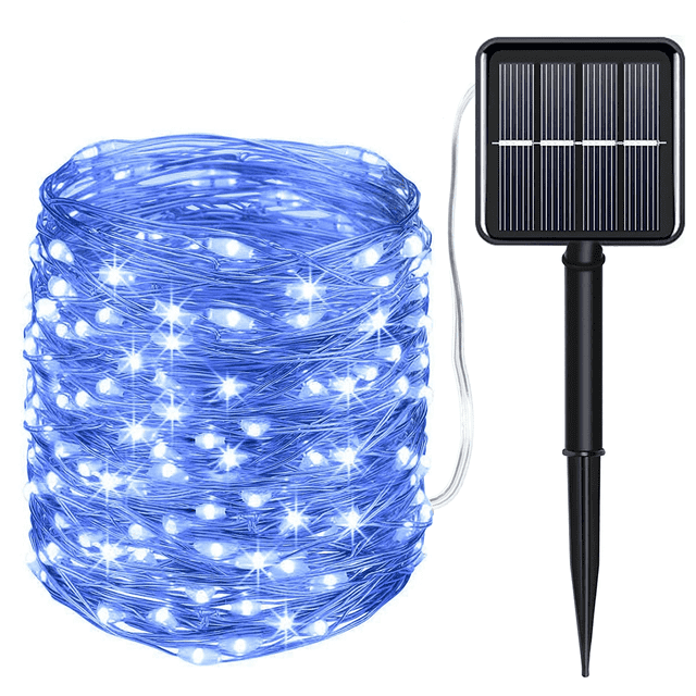 BCOOSS Solar LED String Lights, Waterproof Outdoor Fairy Lights, 32FT ...