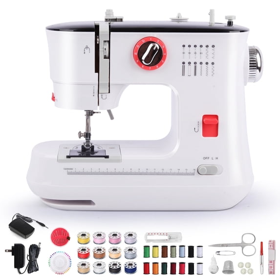 BCOOSS Sewing Machine for Beginners, Portable Electric, Adjustable, 12 ...