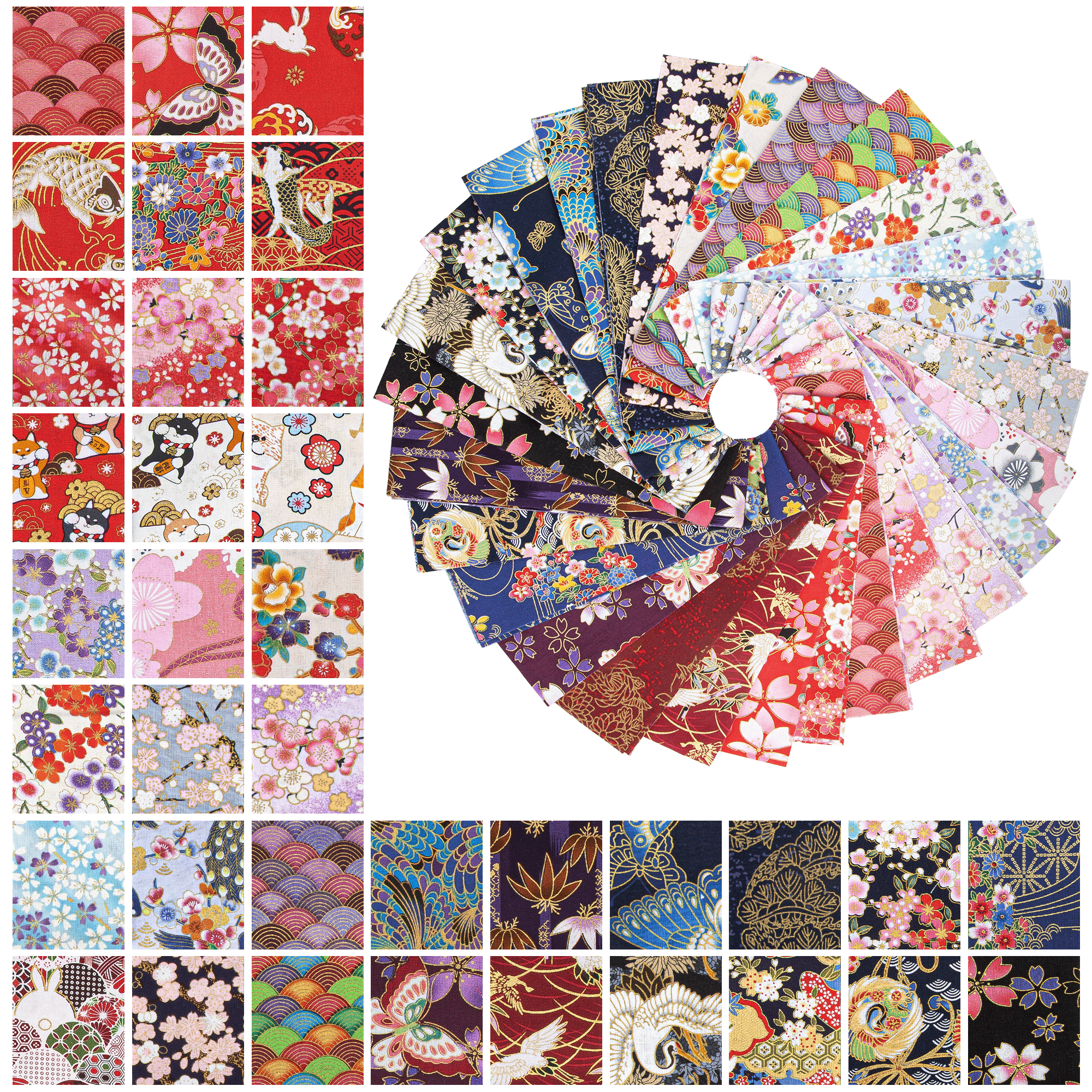 BCOOSS Jelly Roll Fabrics for Quilting Sewing 40 Strip 2.5" x 40" 100% ...