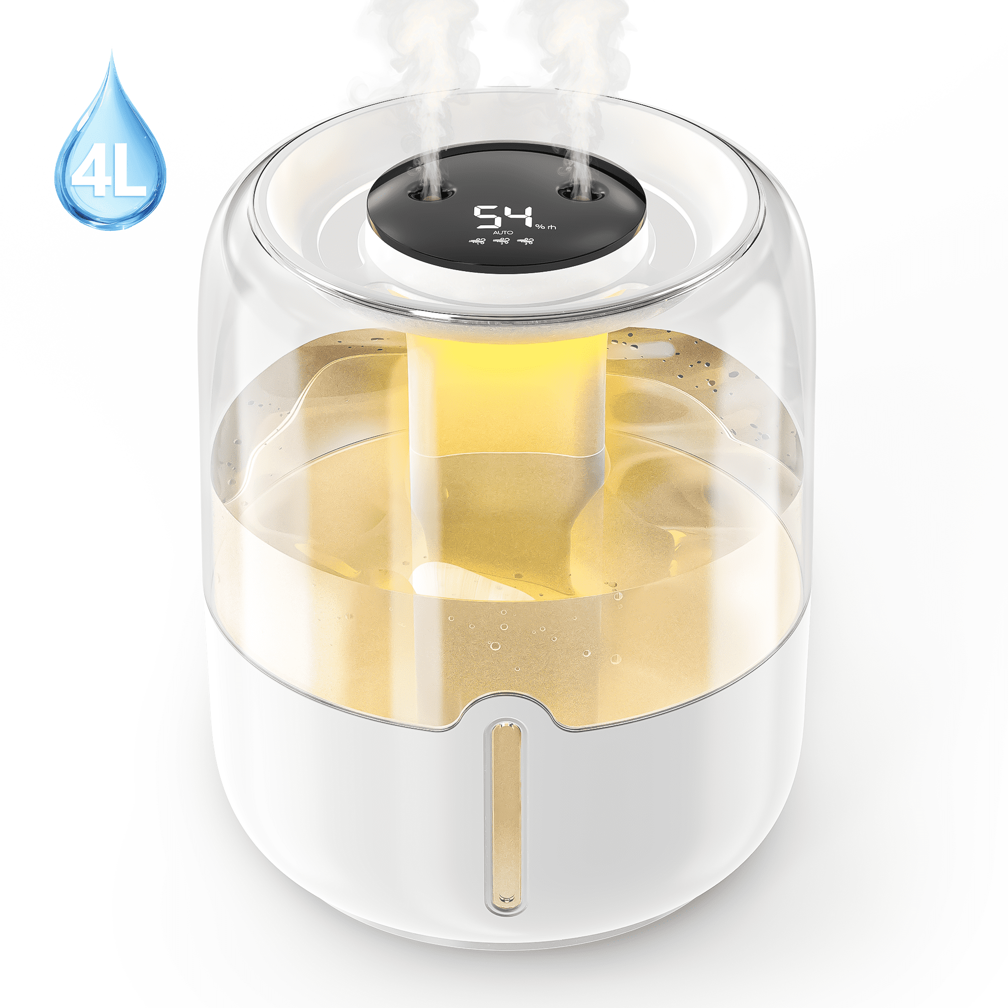 BCOOSSS 4L Cool Mist Humidifier for Room Home Top Fill Ultrasonic Air ...