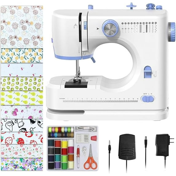 BCOOSSS Sewing Machine for Beginners Portable Sewing Machine with 12 ...