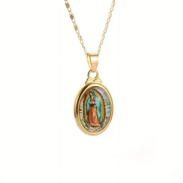 BCOT Mother Mary Necklace, Gold Mary Necklace, Virgin Mary Necklace ...