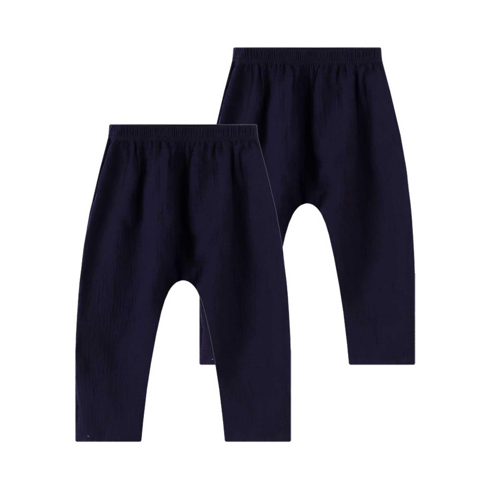 BCSIOAOI 2 Pc Kids Sweatpants,Cotton Solid Elastic Loose Fit Casual ...