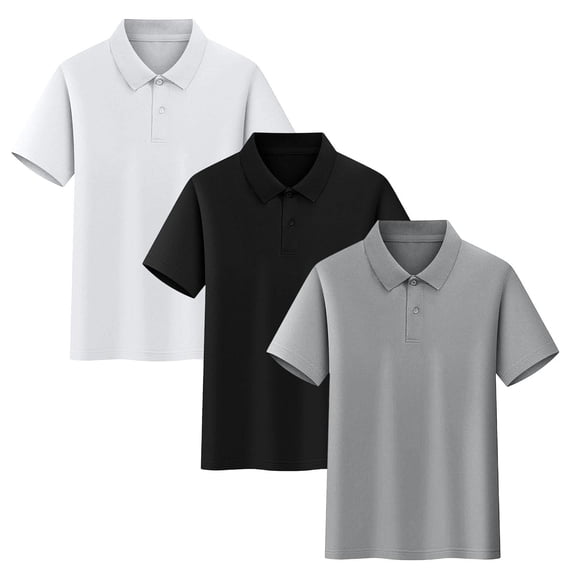 BCSIOAOI 3 Pc Boys Tee,Cotton Old Money Style Short Sleeve Buttoned ...