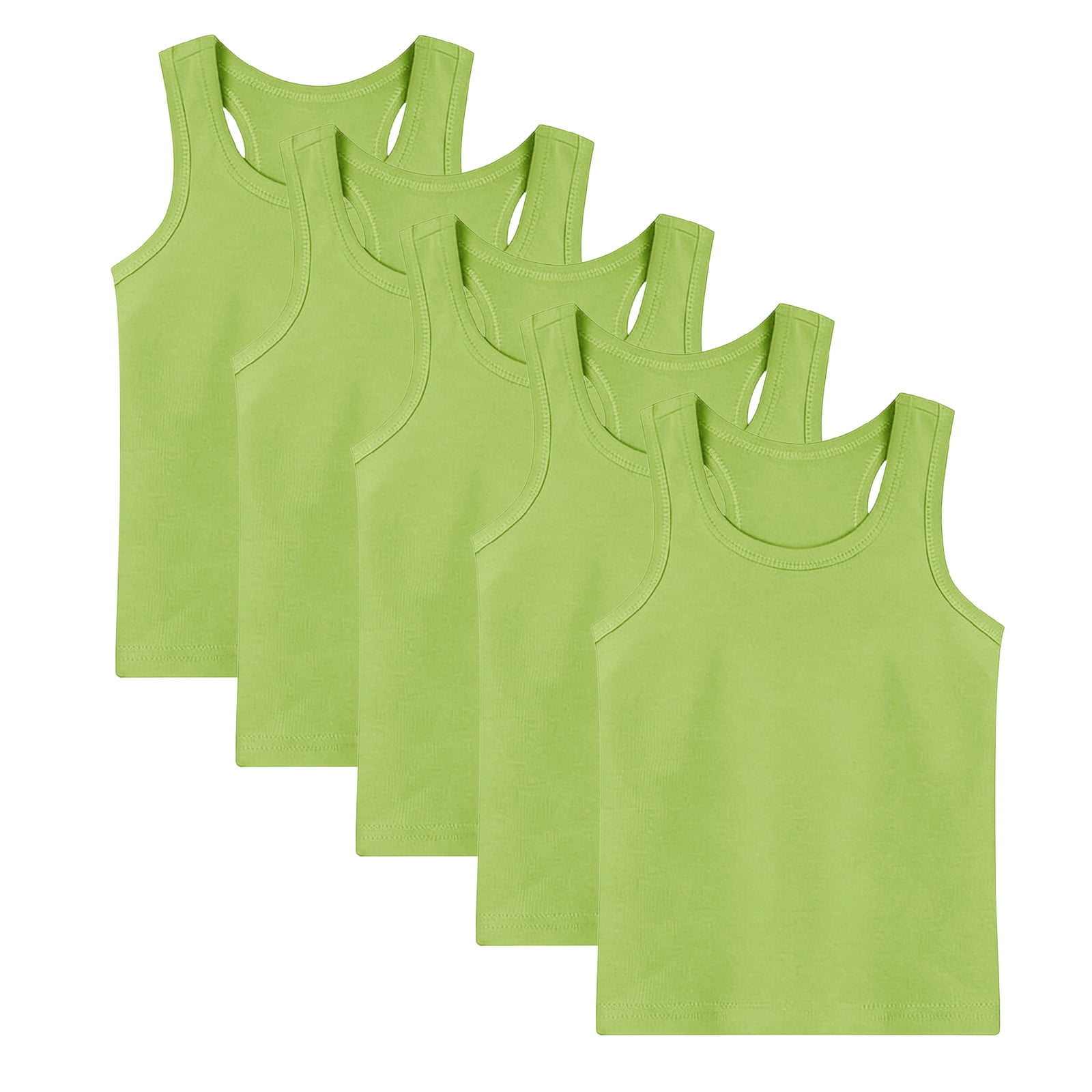 BCSIOAOI 5 Pack Toddler Tank Tops,Cotton Solid Sleeveless Summer ...