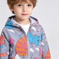 BCSIOAOI Boys Jacket,Cute Print Hooded Zip Lightweight Windbreaker with ...