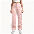 BCSIOAOI Cargo Pants for Women,High Waist Straight Leg Loose Cargo ...