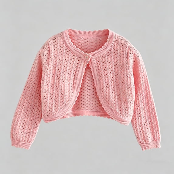 BCSIOAOI Girls Coat,Cropped Single Button Closure Knit Shrug Cardigan ...
