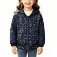 BCSIOAOI Girls Coat,Hooded Full-Zip Elastic Cuffs Graphic Windbreaker ...