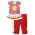 BCSIOAOI Girls Matching Sets,Striped Floral Top & Bow Cuff Capri Pants ...