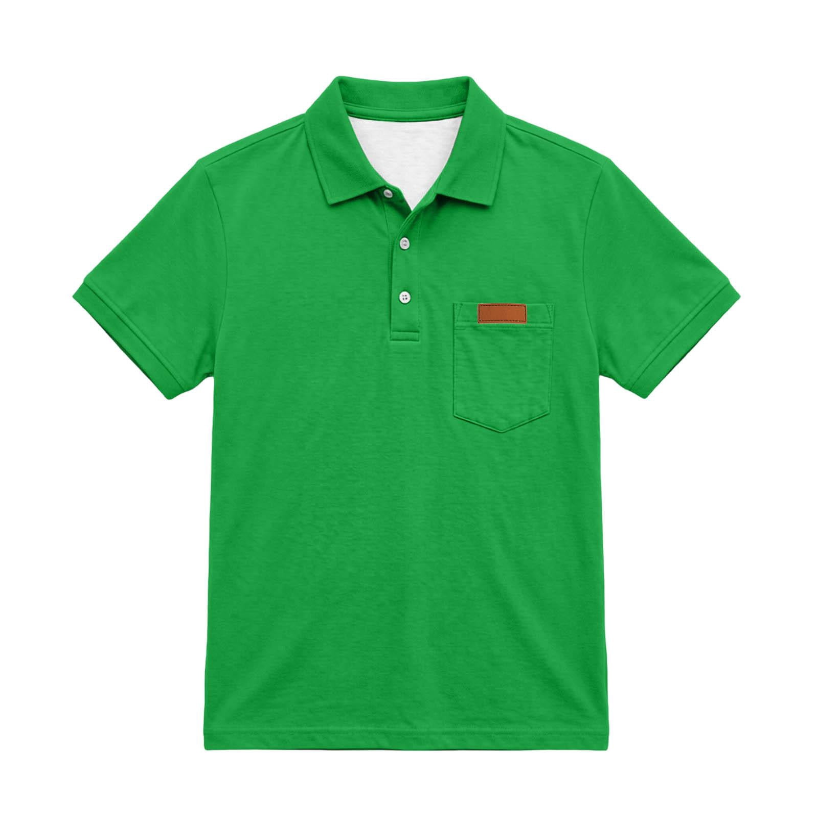 BCSIOAOI Kids Boys Shirts,Leather Patch Collar Short Sleeve Solid ...