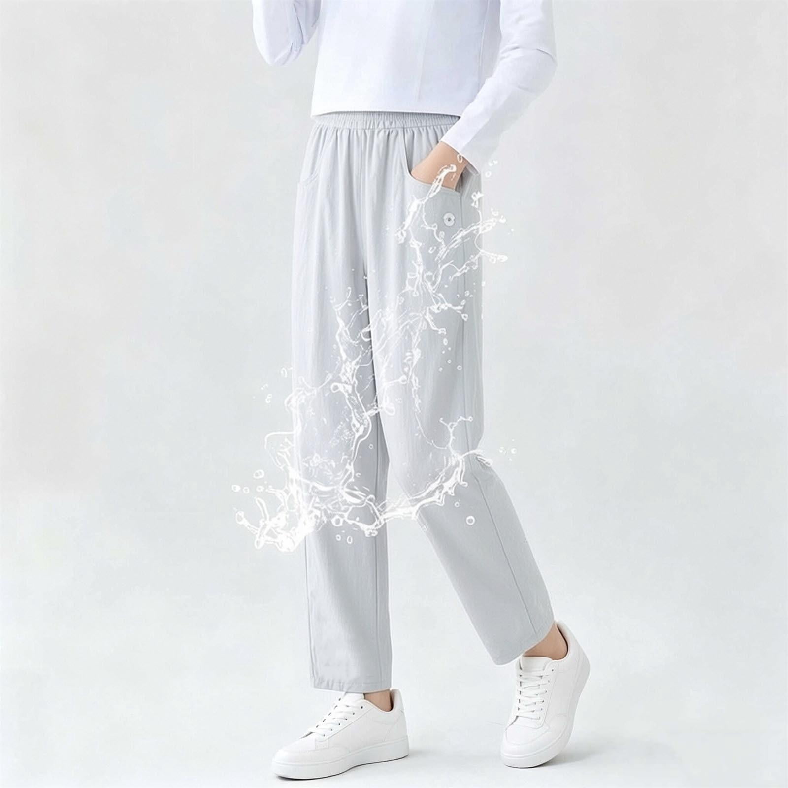 BCSIOAOI Pants Girls,Elastic Waist Sun Protection Water Resistant ...
