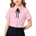 BCSIOAOI Shirts for Girls,Back to School Peter Pan Collar Short Sleeve ...