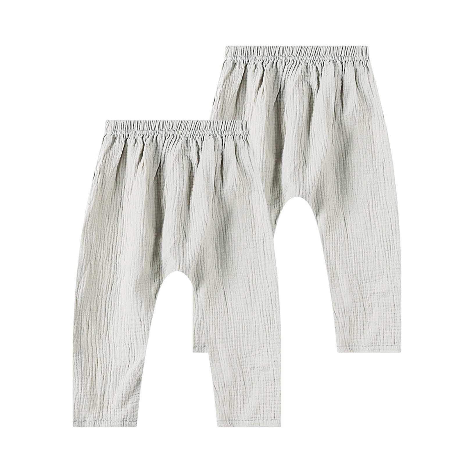 BCSIOAOI Toddler 2 Pc Kids Pants,Cotton Solid Elastic Loose Fit Casual ...