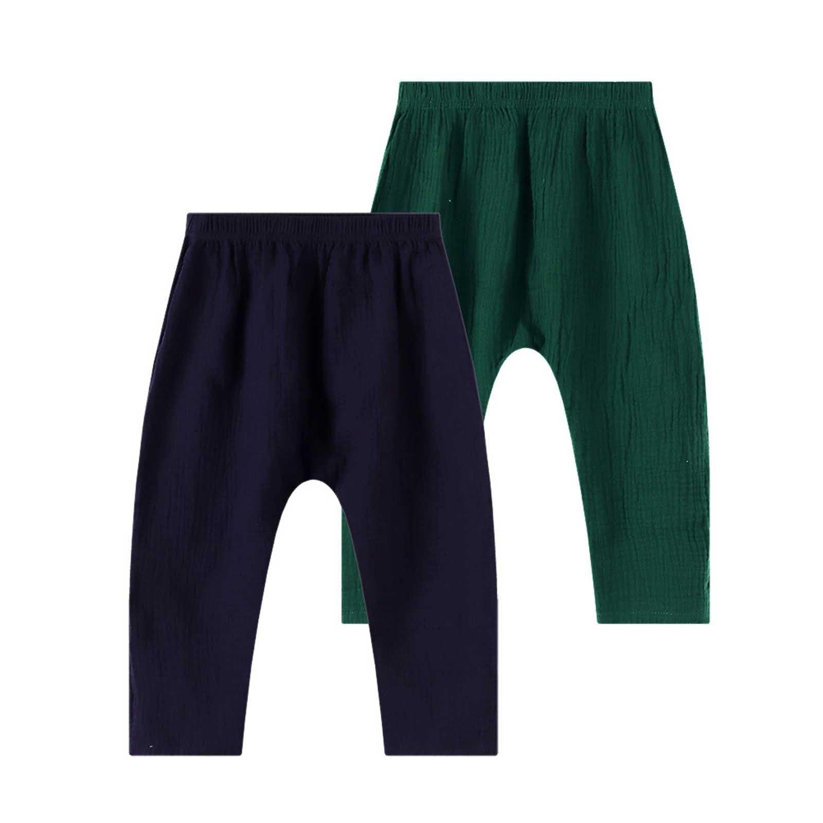 BCSIOAOI Toddler 2 Pc Kids Sweatpants,Cotton Solid Elastic Loose Fit ...