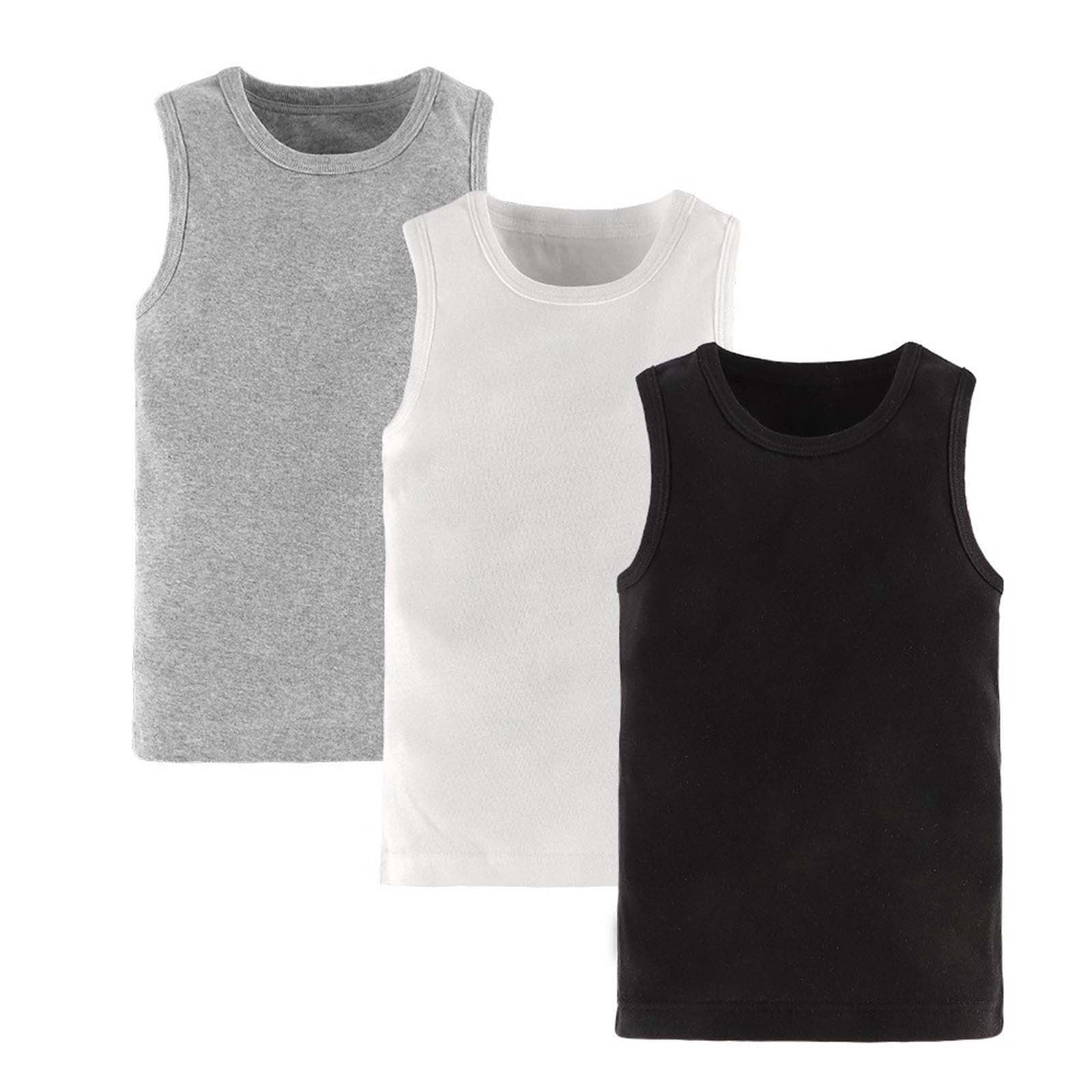 BCSIOAOI Toddler 3 Pc Tee Shirts Boys,Crew Neck Sleeveless Graphic ...