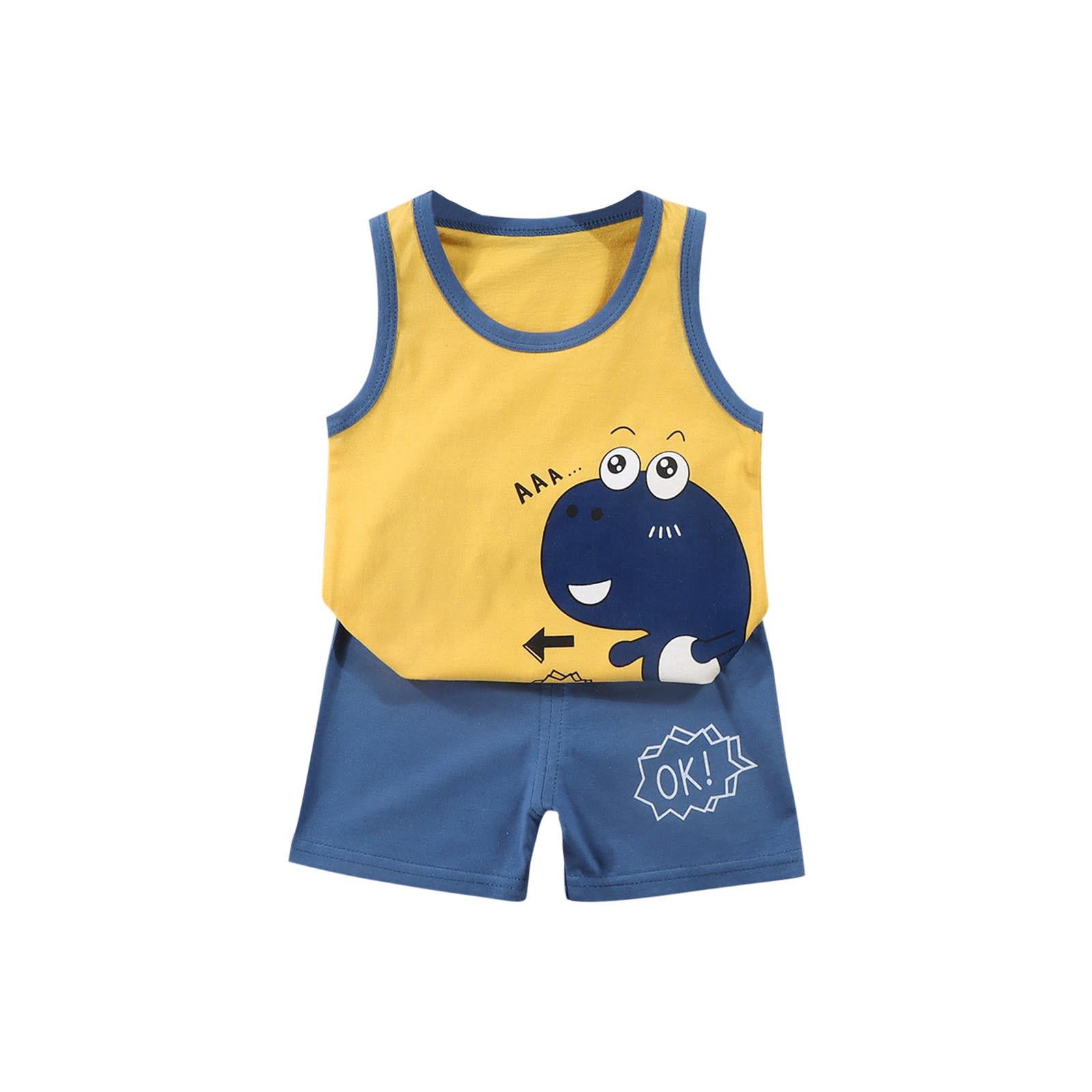 BCSIOAOI Toddler Kids Matching Outfits,Cotton Cute Graphic Sleeveless ...