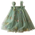 BCSIOAOI Toddler Summer Dress,Floral Embroidered A-Line Tulle Sundress ...