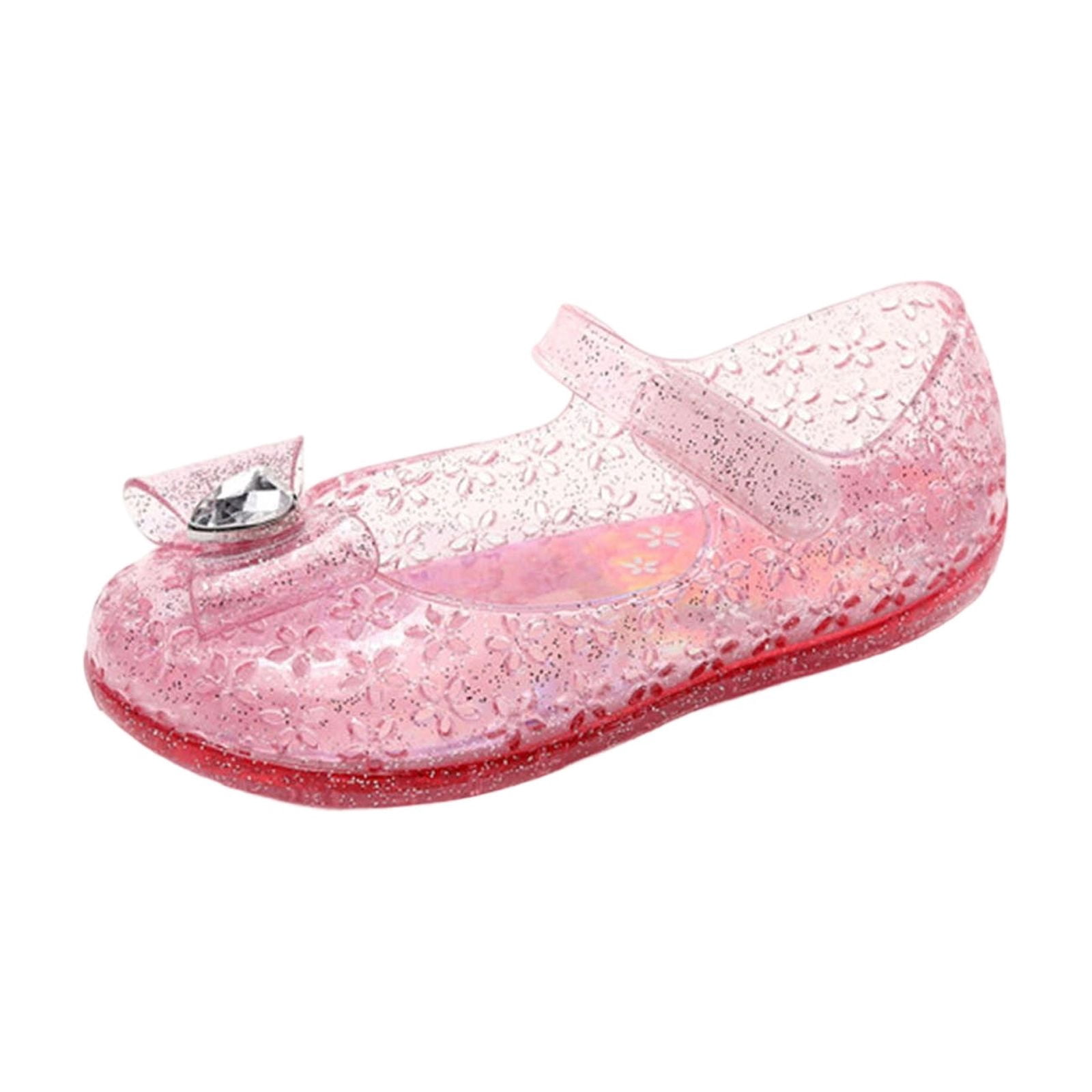 BCSIOAOI Girls Mary Jane Jelly Shoes Sparkle Transparent Flats ...