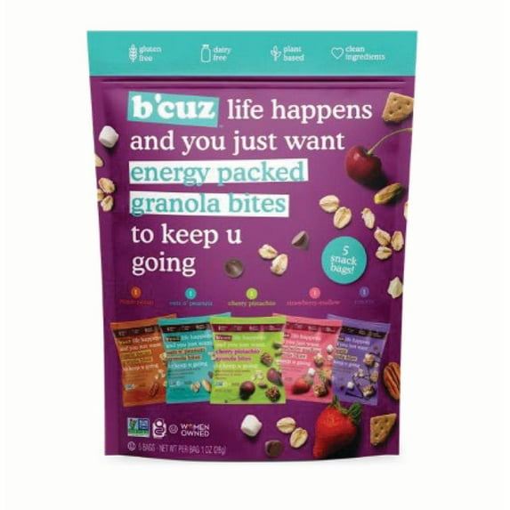 B'cuz Granola Bites Variety Mix 1oz, 5 Pack of 1 oz bags - Walmart.com