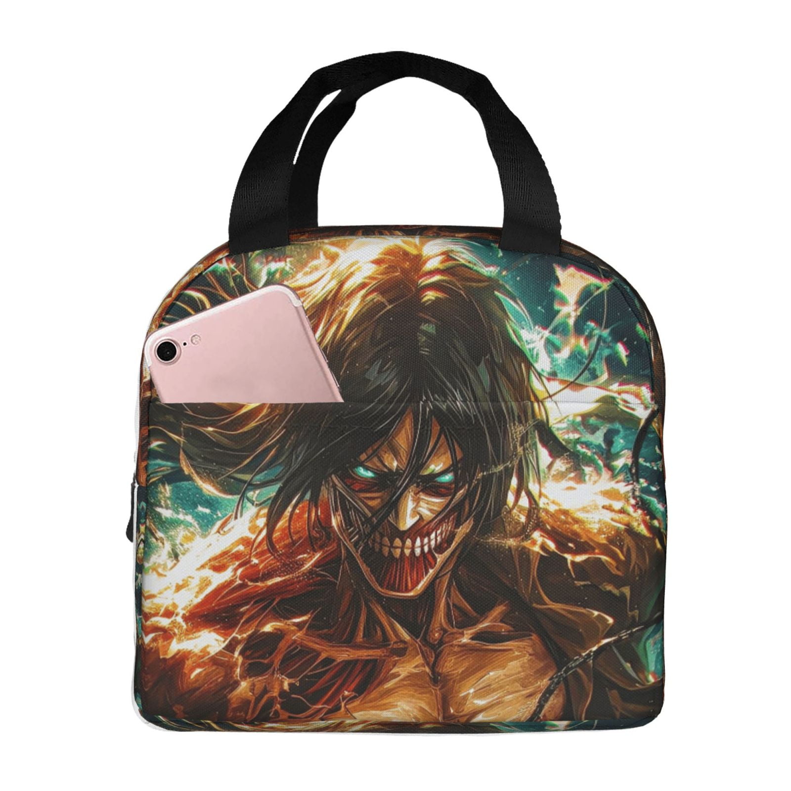 BCVXVAI Anime Attack On Titan Lunch Box Portable Insulated Cooler Lunch ...