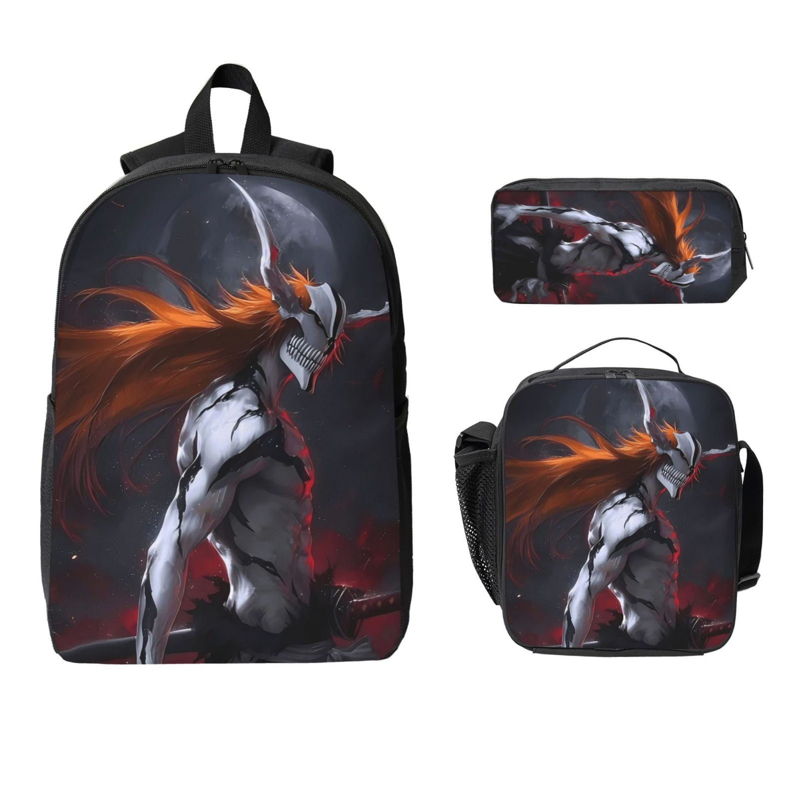 BCVXVAI Anime Bleach Backpack and Lunch Bag 3pcs Set Lightweight ...