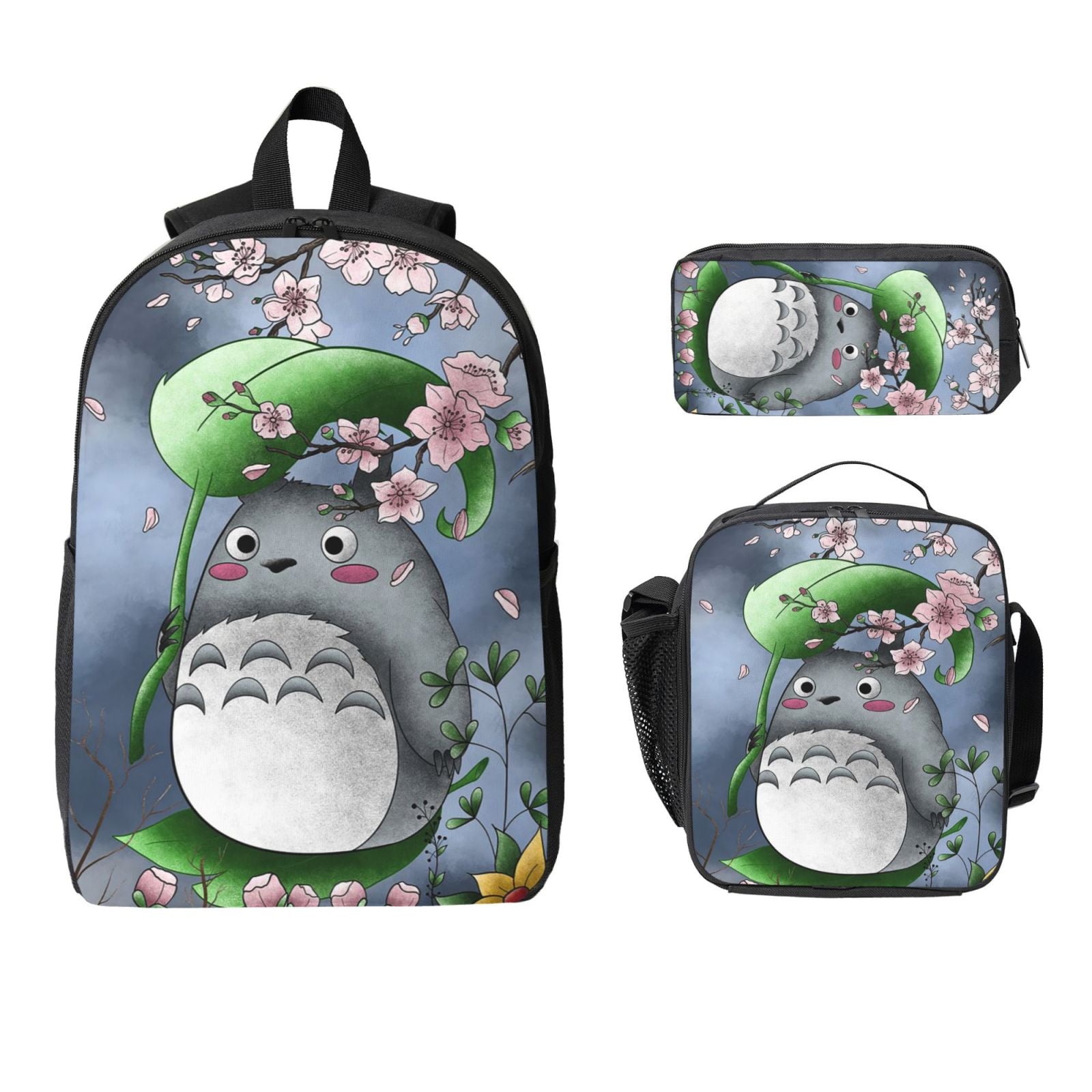 BCVXVAI Anime Spirited Totoro Away Backpack and Lunch Bag 3pcs Set ...