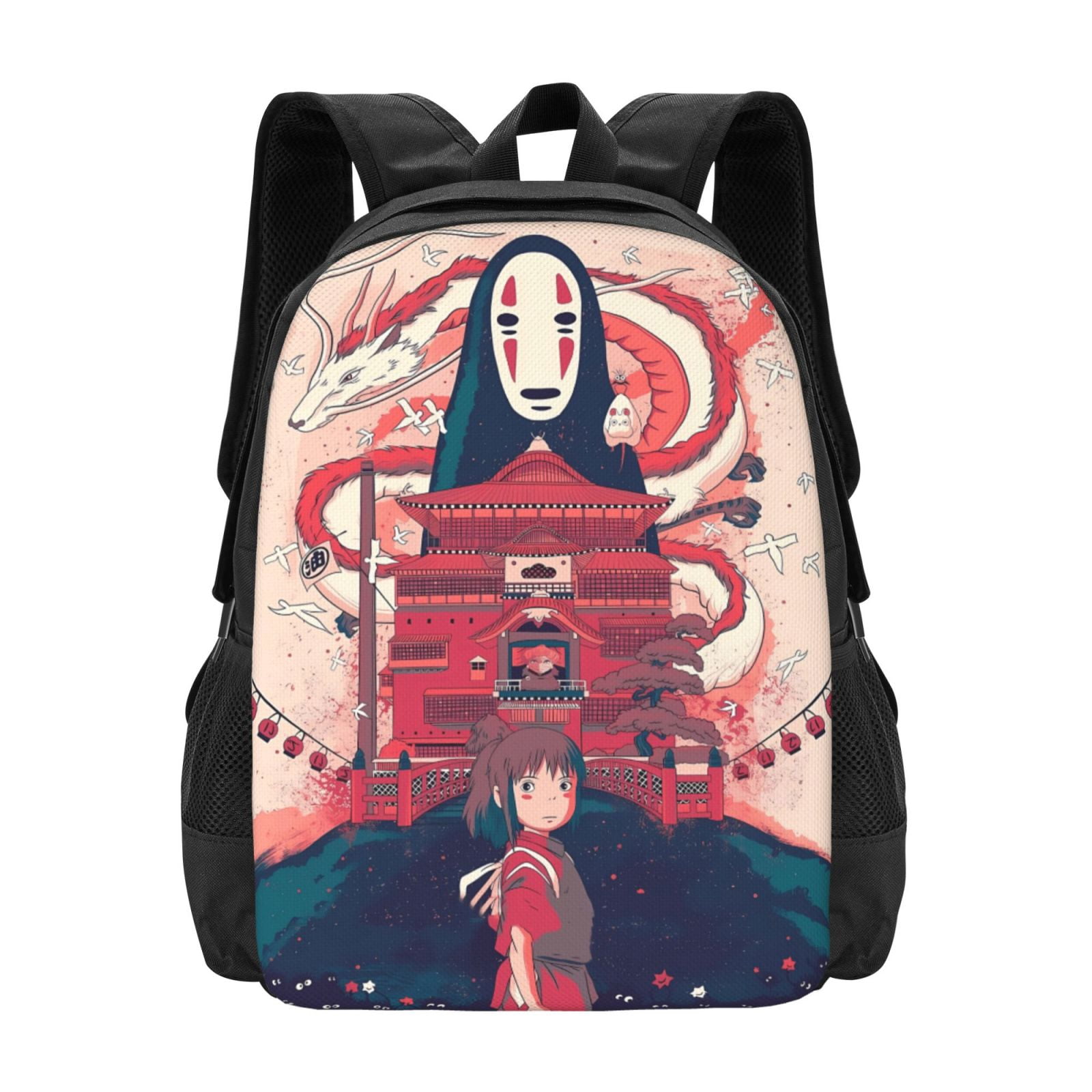 BCVXVAI Anime Spirited Totoro Away Backpacks with Cartoon Front Print ...