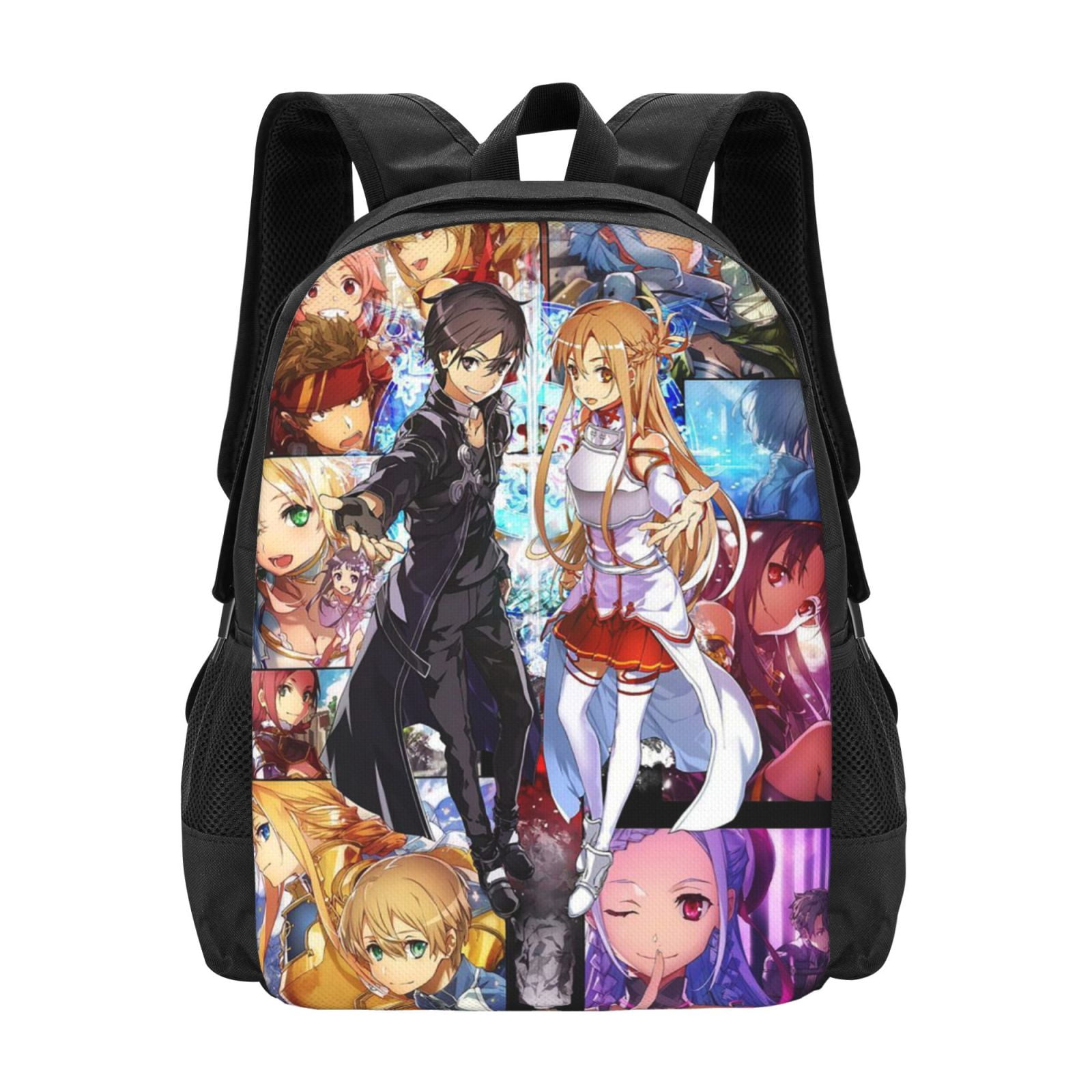 BCVXVAI Anime Sword Art Online Backpacks with Cartoon Front Print ...