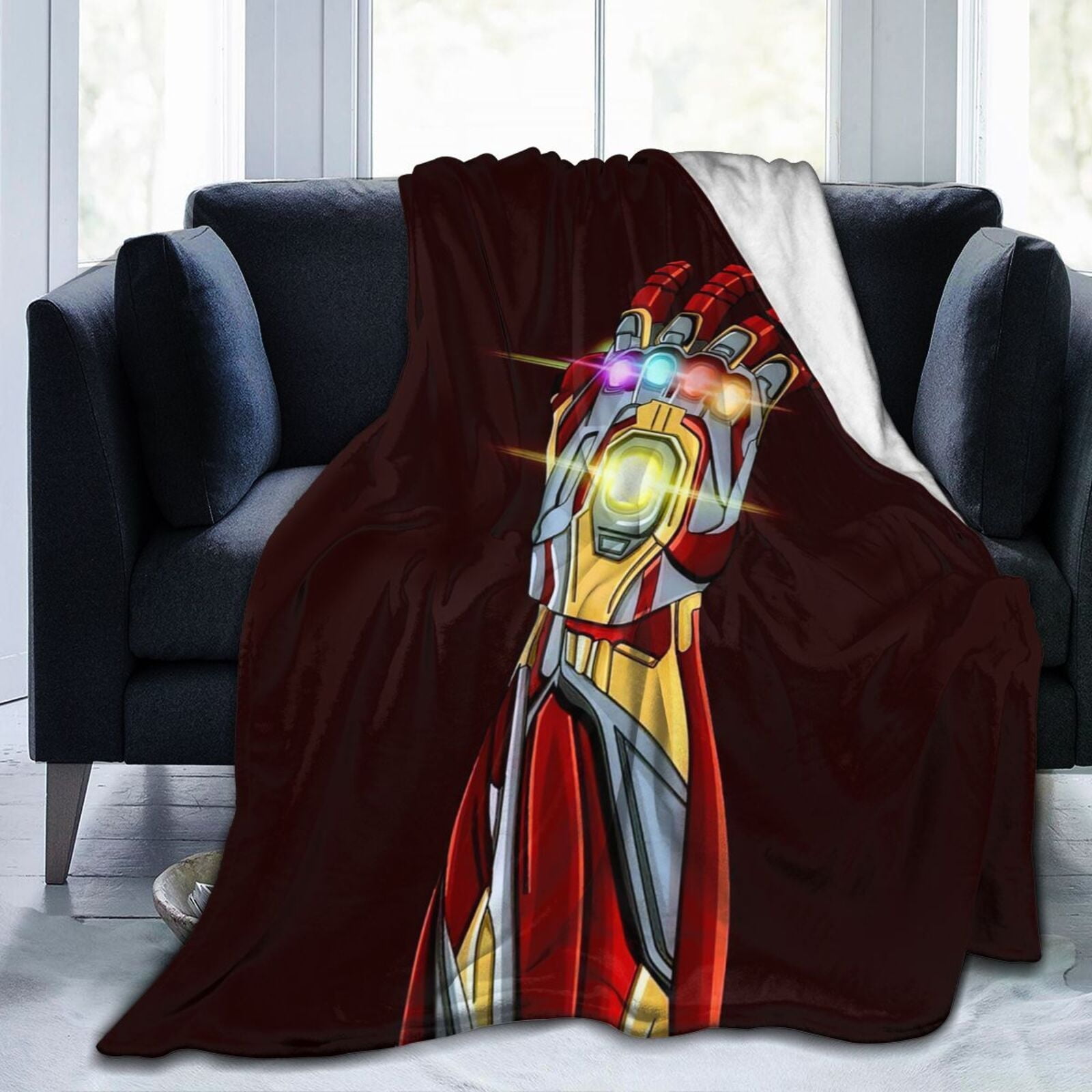 BCVXVAI Iron Man Blanket Soft Cozy Flannel Throw Blankes Lightweight ...