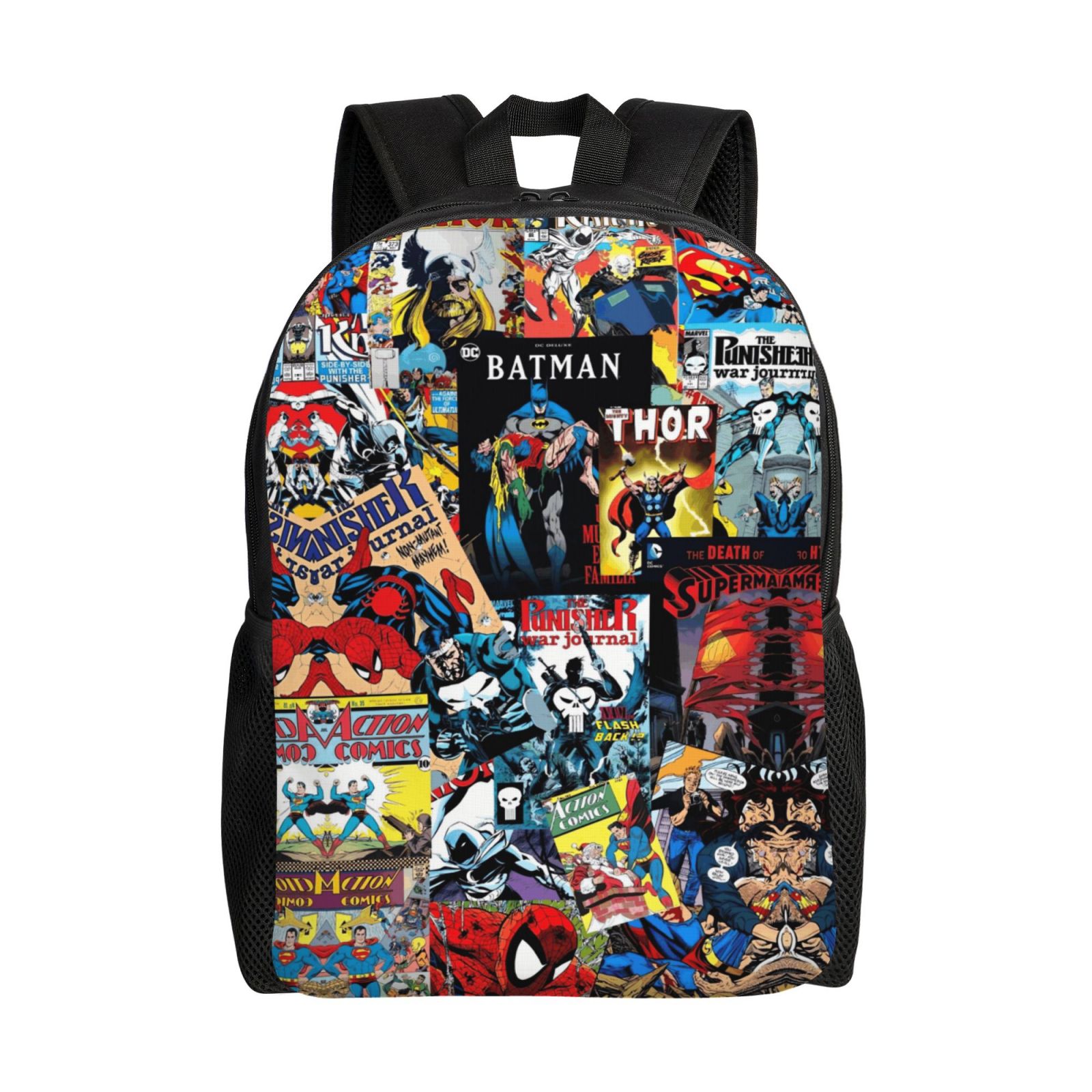 BCVXVAI Superman Backpack with Full Front Print, Lightweight Oxford ...