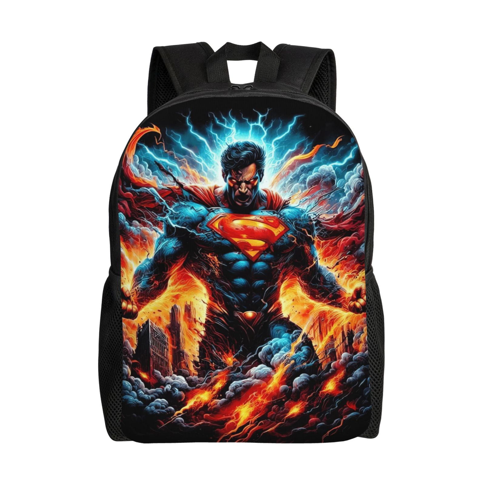 BCVXVAI Superman Backpack with Full Front Print, Lightweight Oxford ...