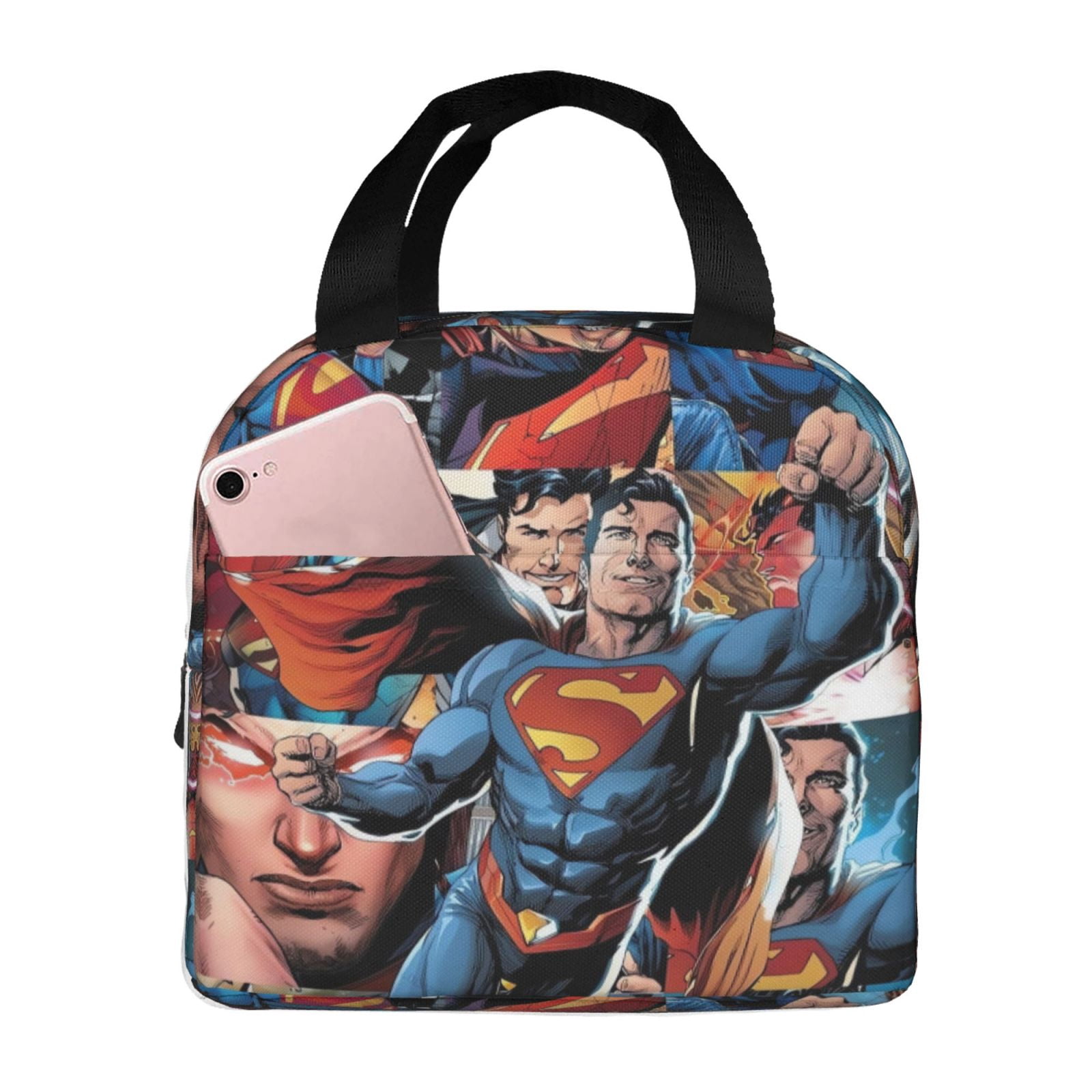 BCVXVAI Superman Lunch Box, Portable Insulated Cooler Lunch Bags for ...